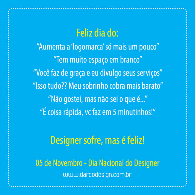 Feliz dia do designer, veja o que rolou na web e o que está rolando ...